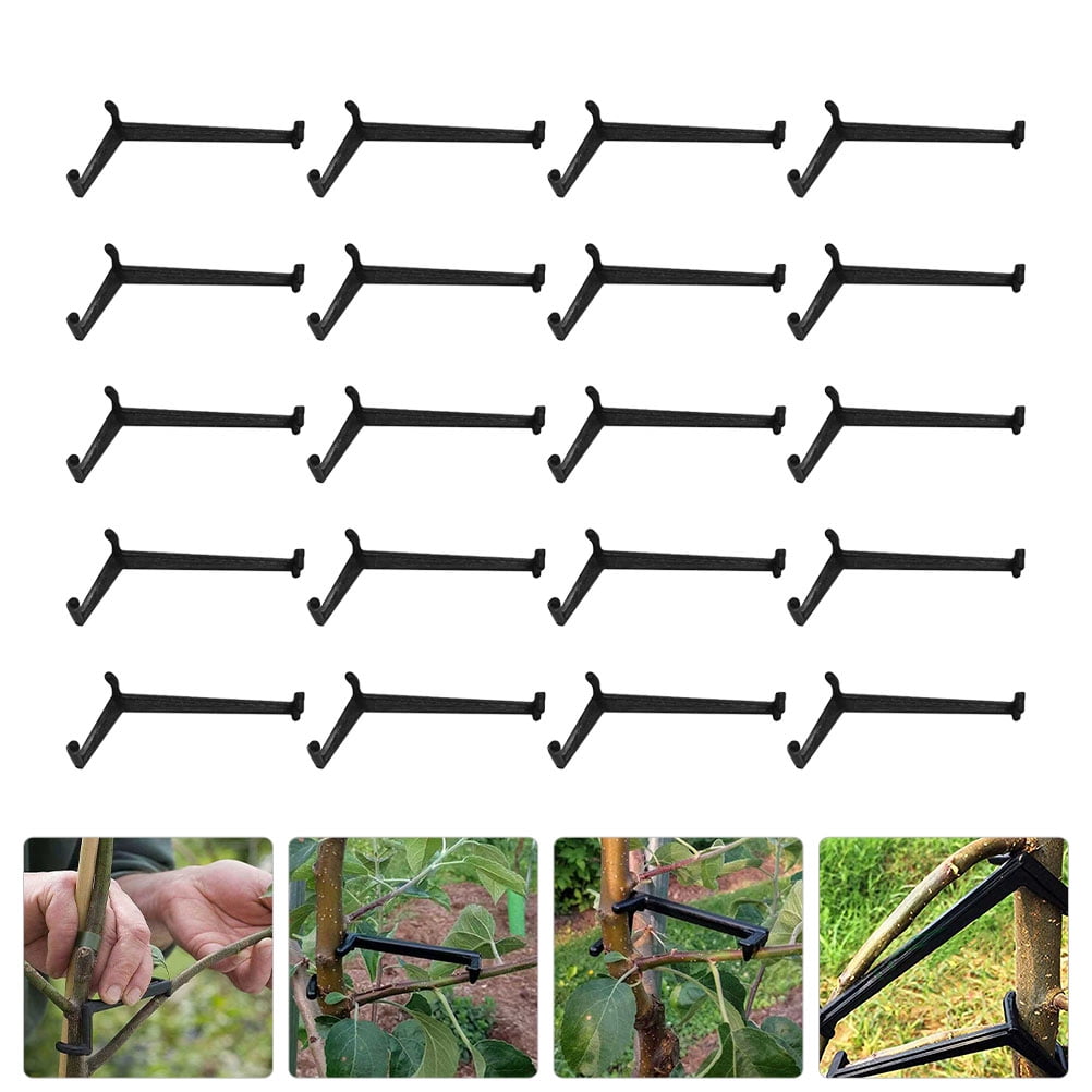 OUNONA 25 Pcs Tree Branch Adjusting Clips Reusable Plants Clamp Black ...