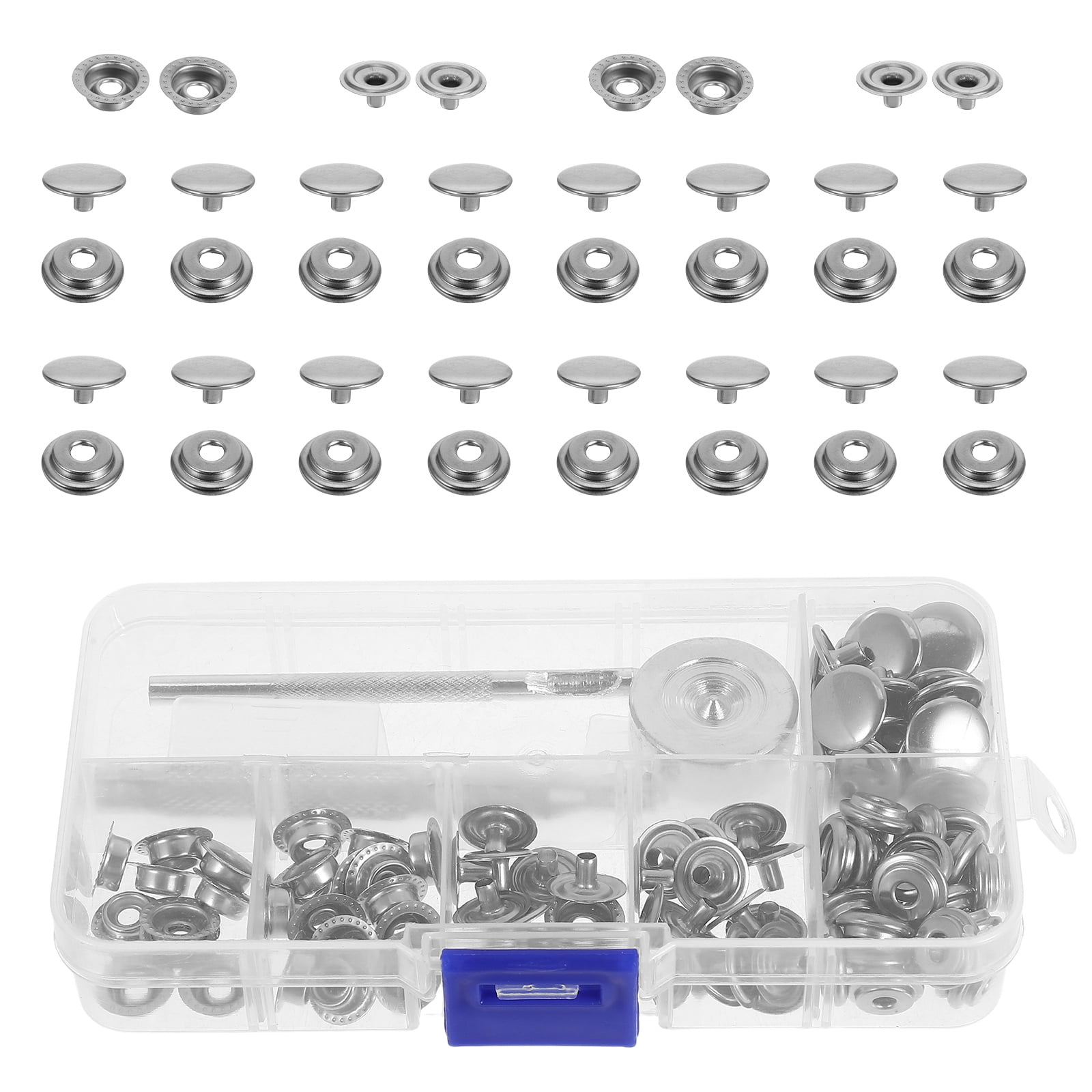 FOLOYORI 25 Sets Metal Snap Fasteners With Replacement Snap Tool For ...