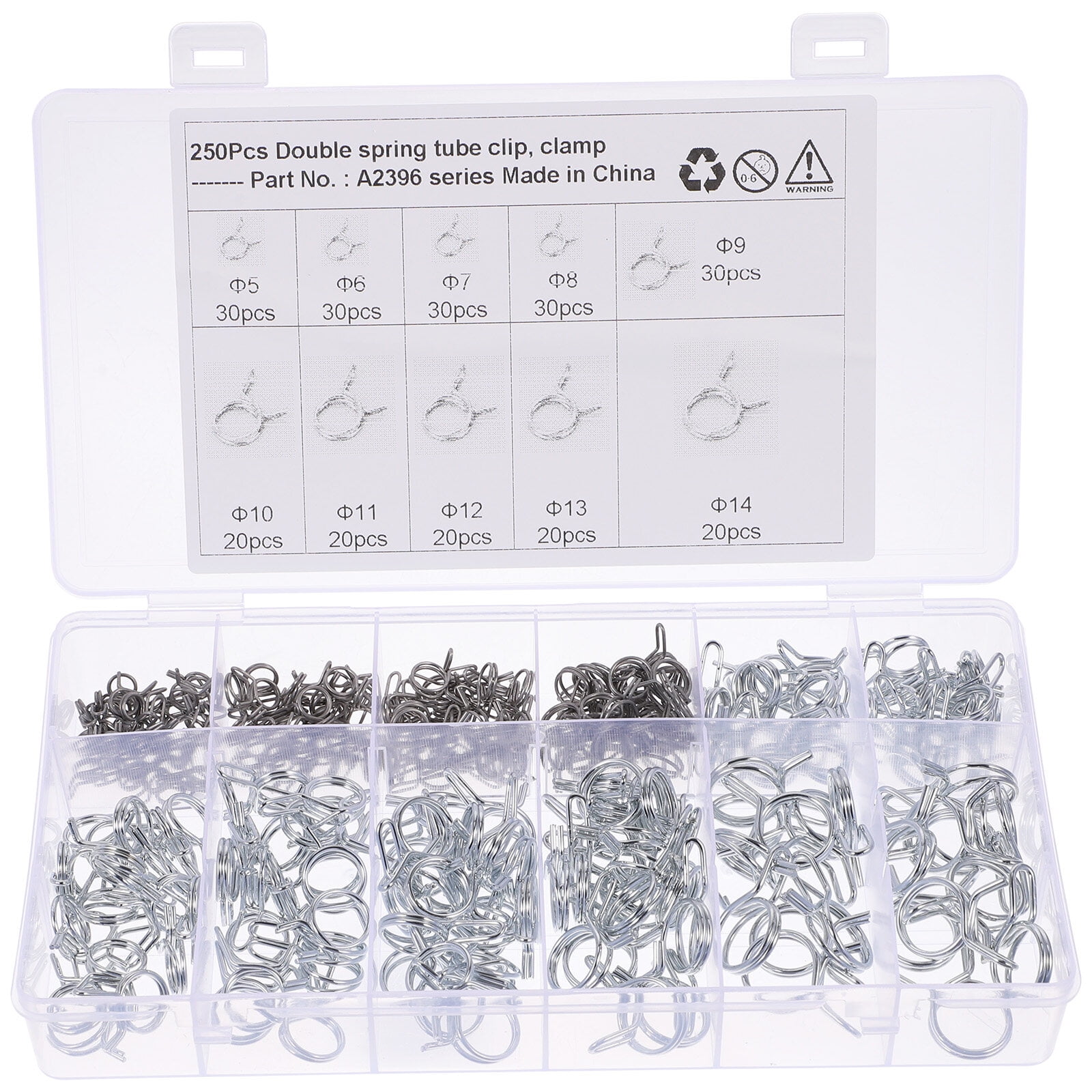 OUNONA 250 Pcs Nozzle Valve Clamp Hose Clip Clamps Fixing - Walmart.com