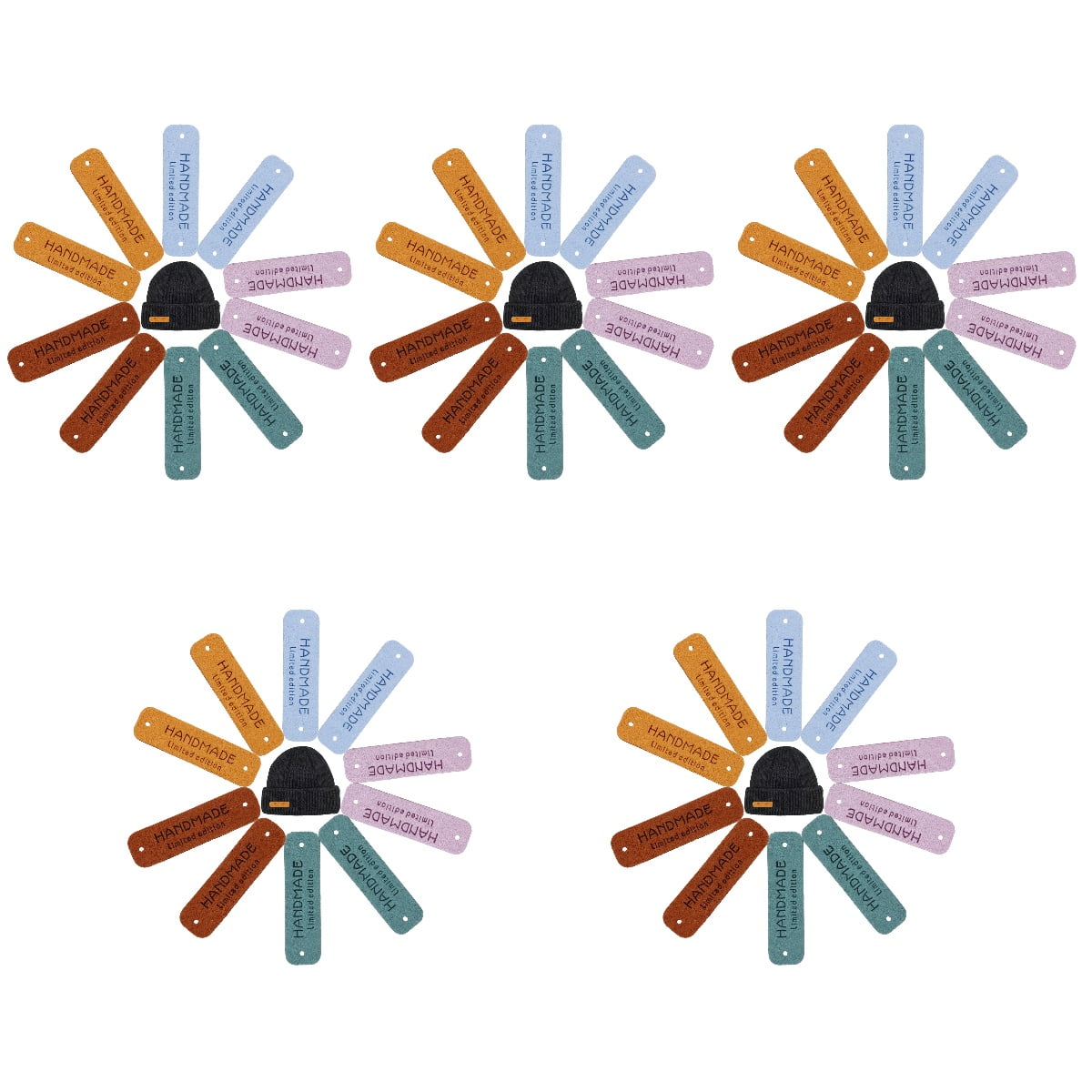 OUNONA 250 pcs Handmade Labels Fabric Sewing Tags Multifunctional ...