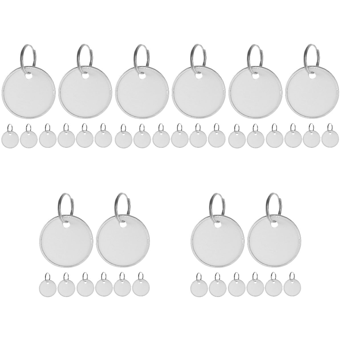 OUNONA 250 pcs Key Rings Tags Key Label Tags with Split Rings for ...