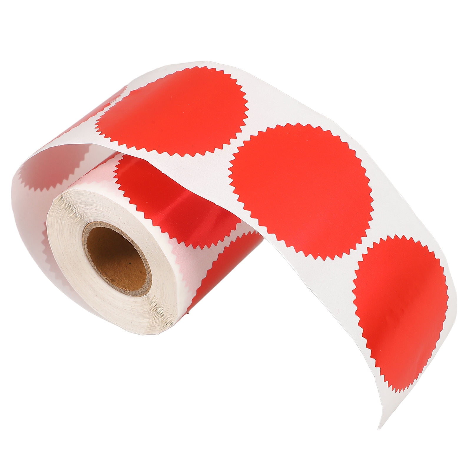 OUNONA 250pcs Embossing Stickers Blank Metallic Red Certificate Seals ...