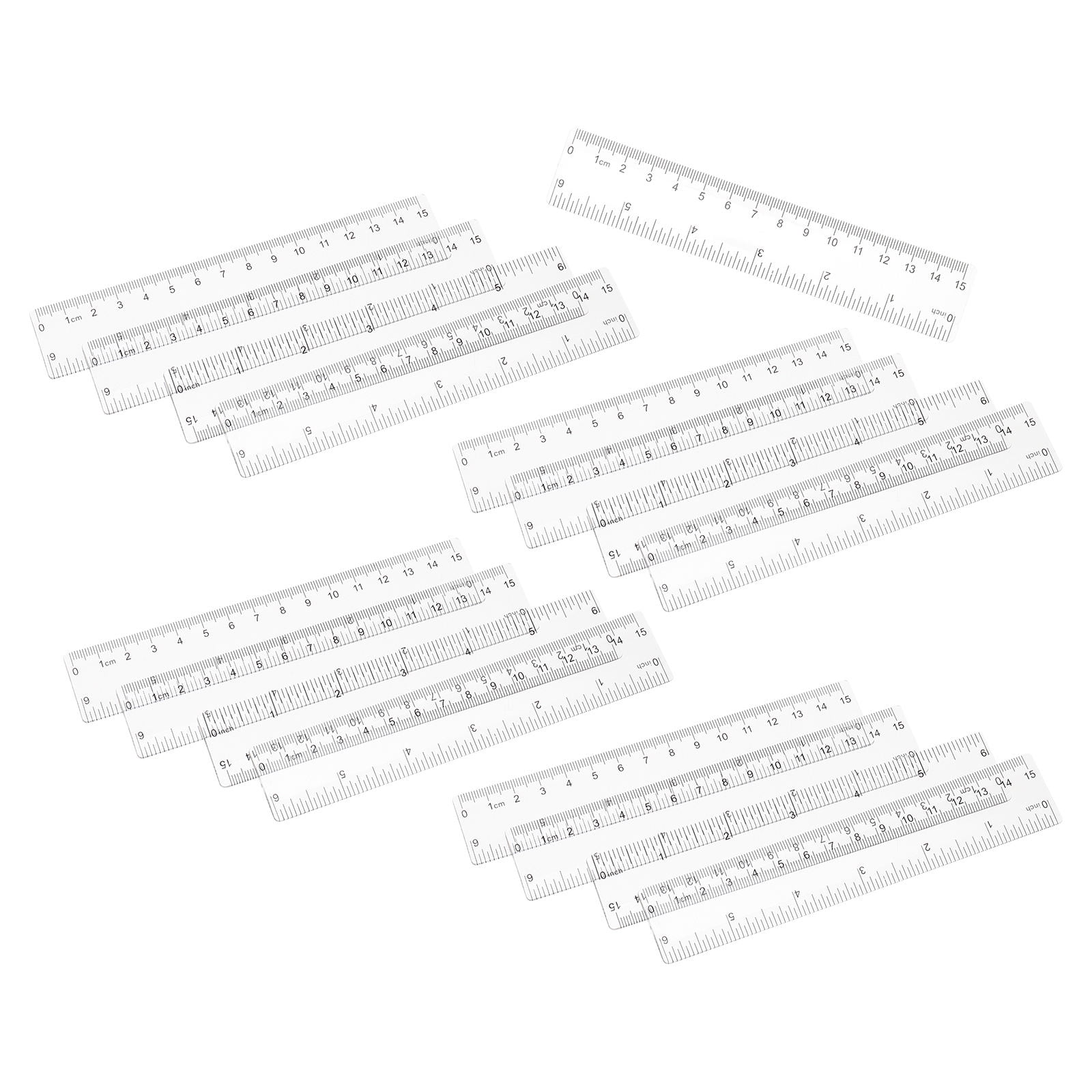 Durable Plastic Measuring Rulers for Students with Clear Scale and ...