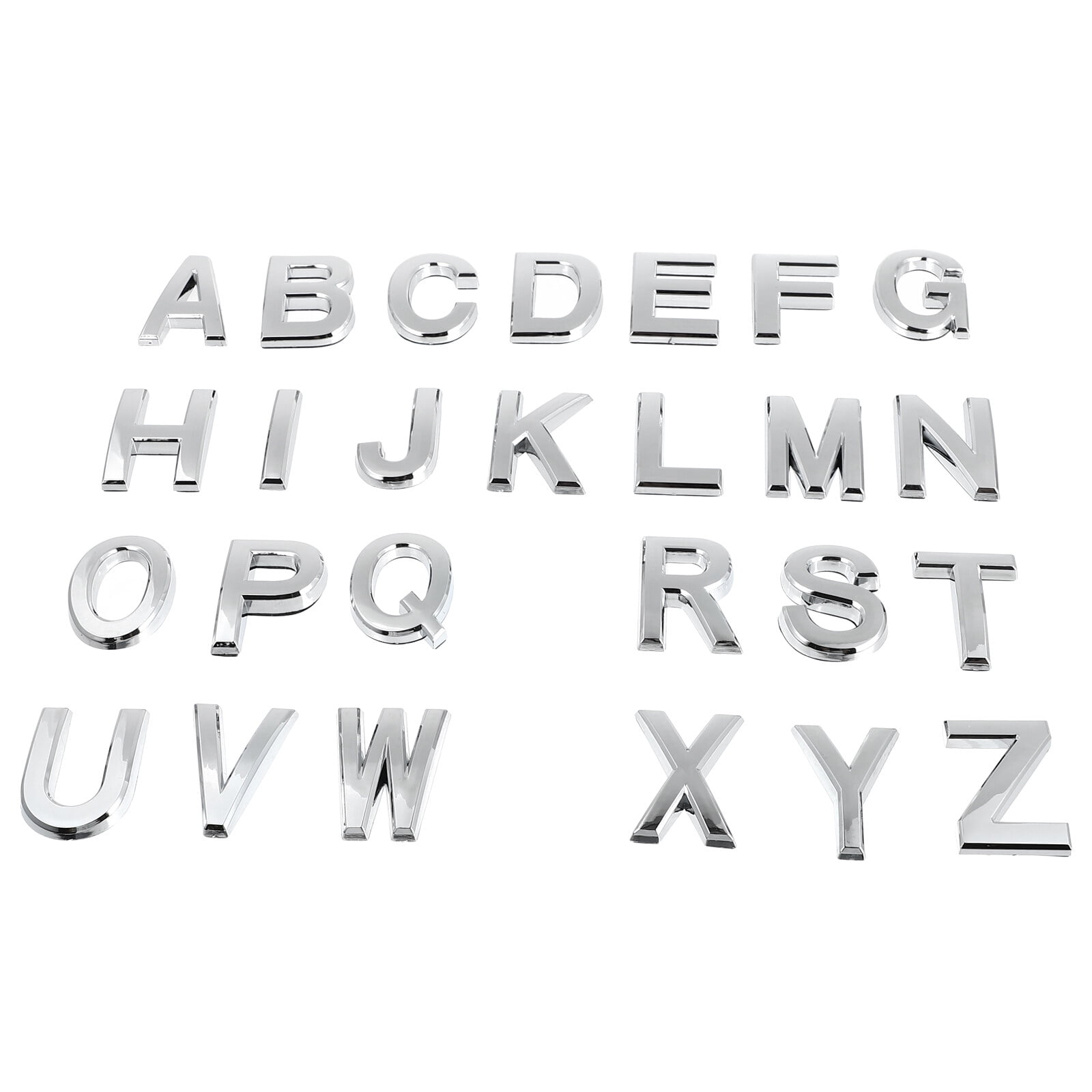OUNONA 26pcs Self Adhesive Silver Alphabet Letters for Decoration ...