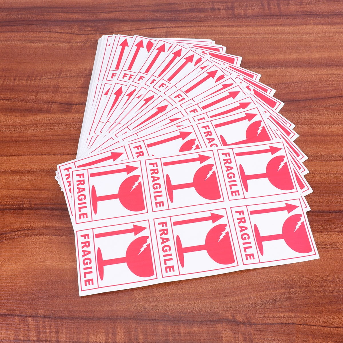 OUNONA 270Pcs Red Fragile Warning Stickers Adhesive Self Stick Labels ...