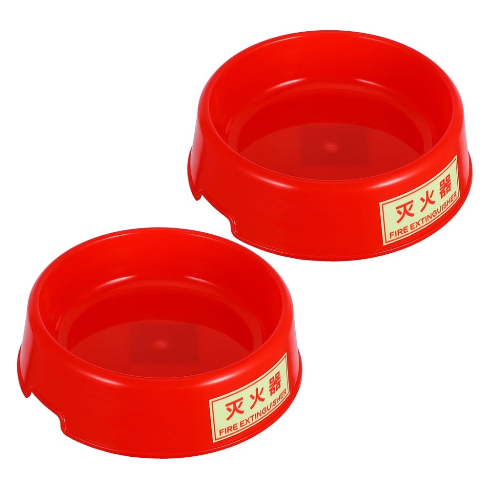 OUNONA 2PCS Fire Extinguisher Base Floor Stand Fluorescence Plastic ...