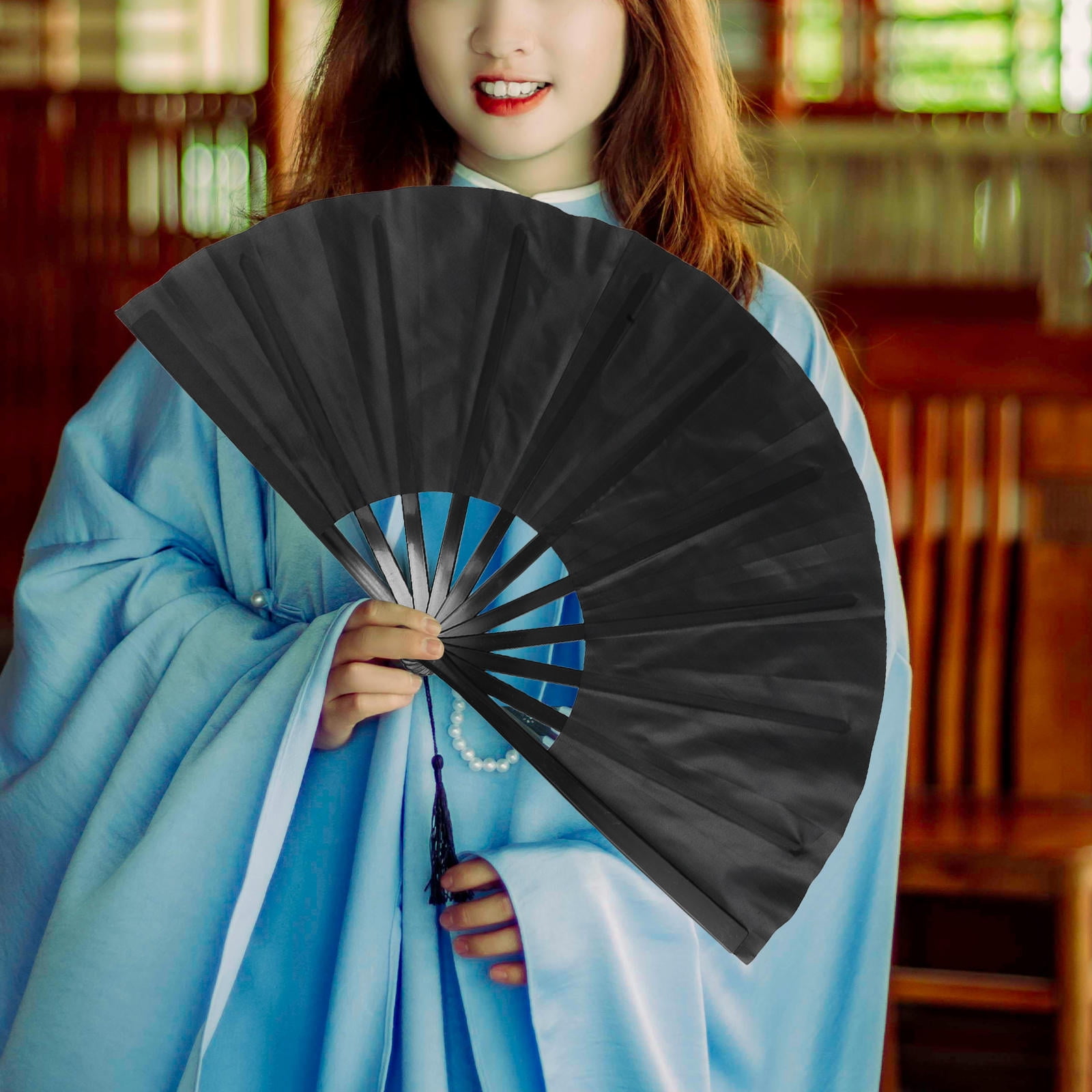 OUNONA 2PCS Foldable Fans Folding Plastic Fans Taichi Fans Kung Fu Hand ...