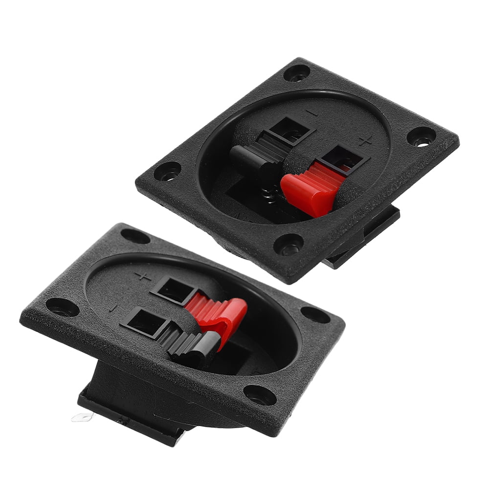 OUNONA 2PCS Square Speaker Wire Spring Terminal Cup Double Row Binding ...