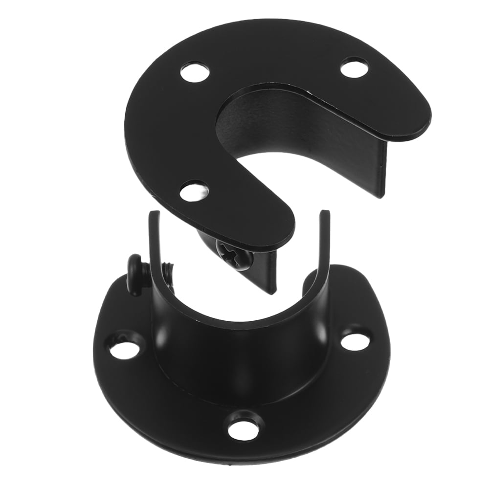 OUNONA 2PCS Stainless Steel Closet Rod End Supports Wardrobe Bracket ...