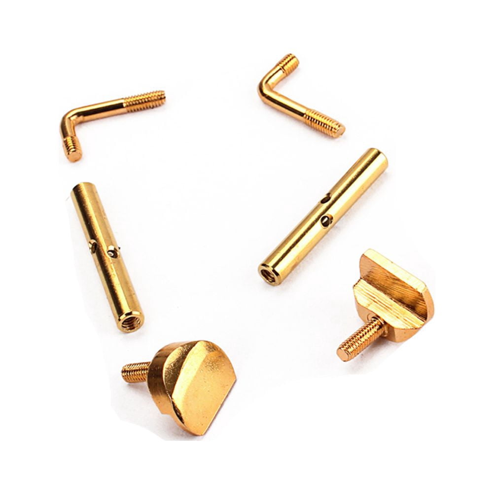 OUNONA 2PCS Viola Chin Rest Screws Clamp Fiddle Parts 2Pcs DIY Brass ...