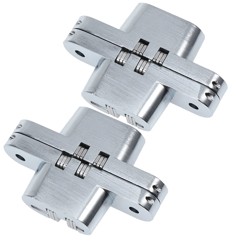 OUNONA 2Pcs 304 Stainless Steel Cross Concealed Hinge High-grade ...