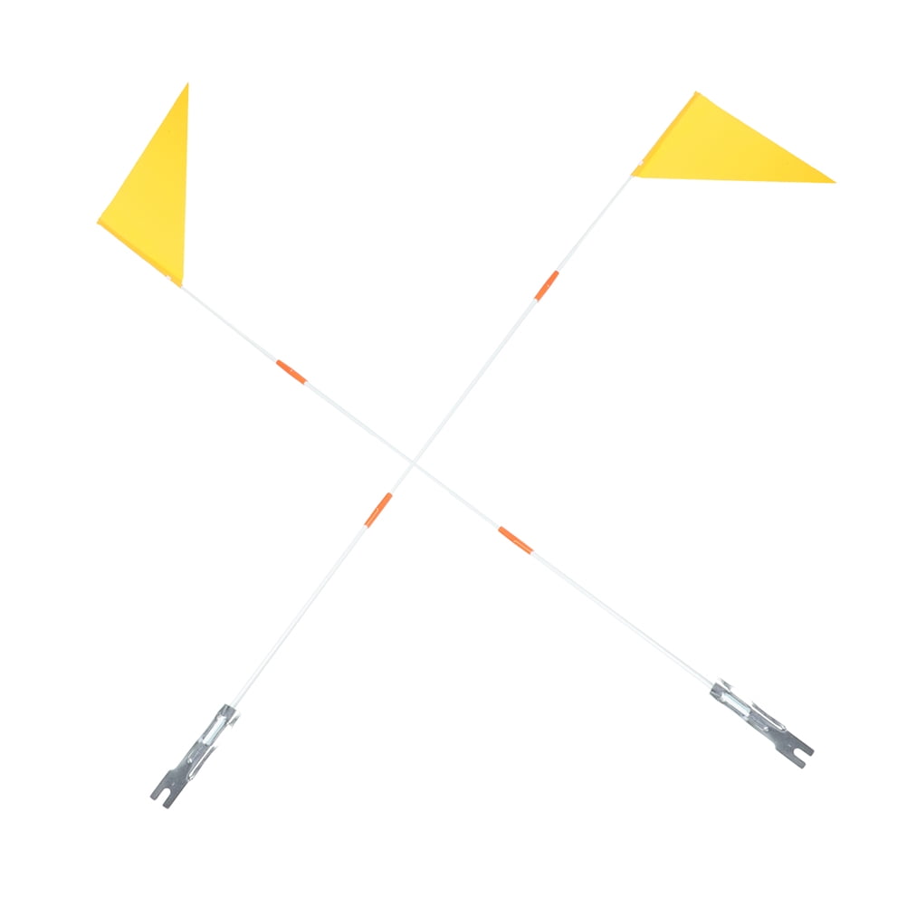 NUOLUX Safety Flag Cycling Yellow 2Pcs 15X0.24X0.24In - Walmart.com