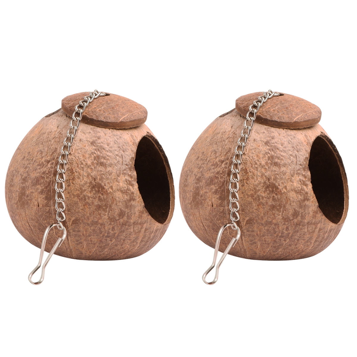 Worgeous Natural Environment Nest Wood Chocolate for Parakeets and Small Pets 2Pcs 4.7x4.7x5.5in ...