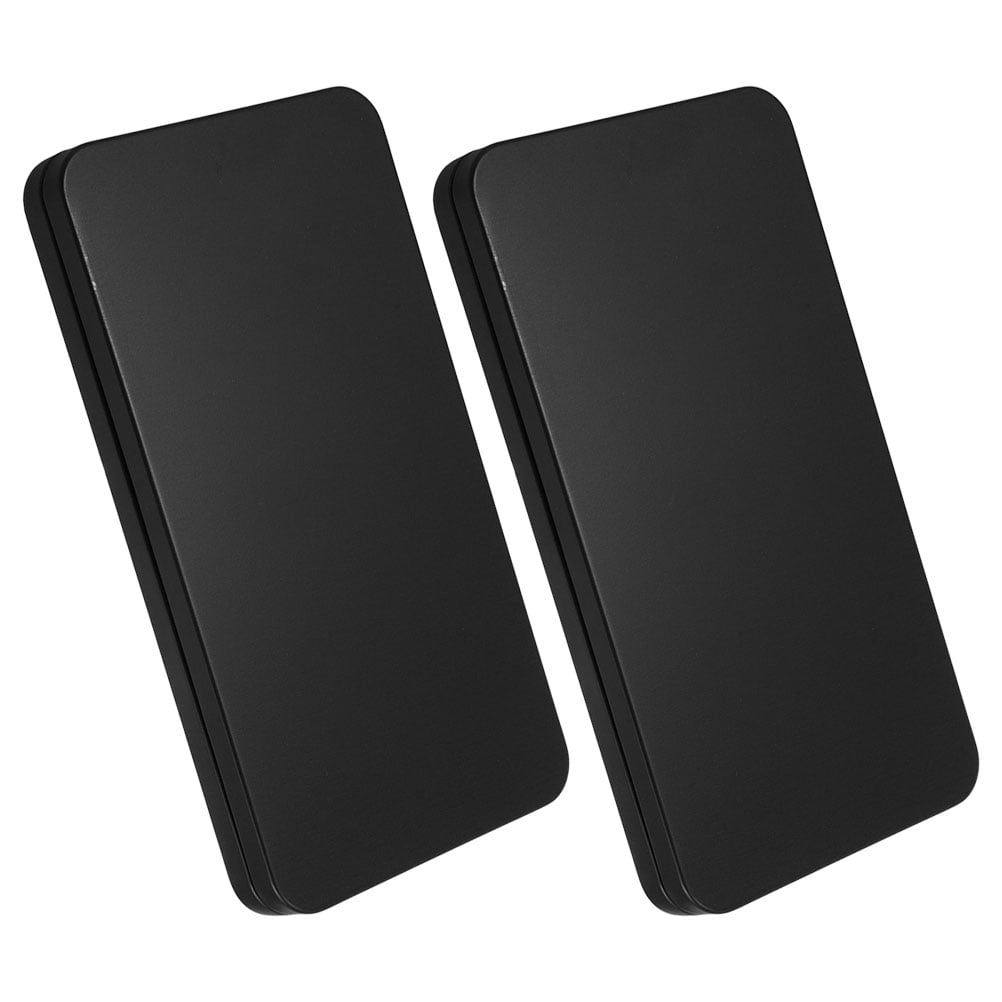 Tineasur 2-Pack Black Tinplate Money Tray for Personal Savings, Office ...