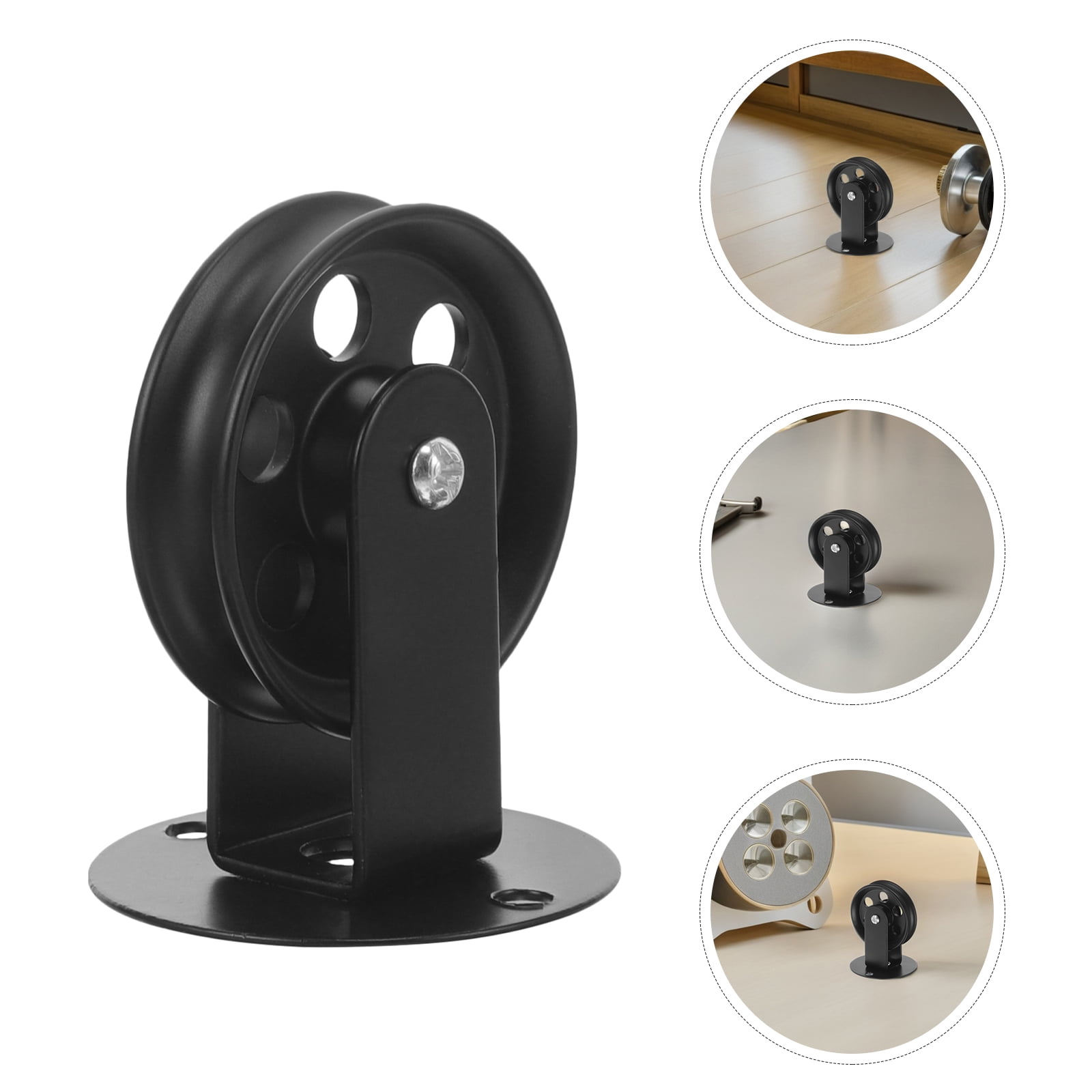 OUNONA Industrial Lighting Pulley Black with Vintage Iron Design for ...