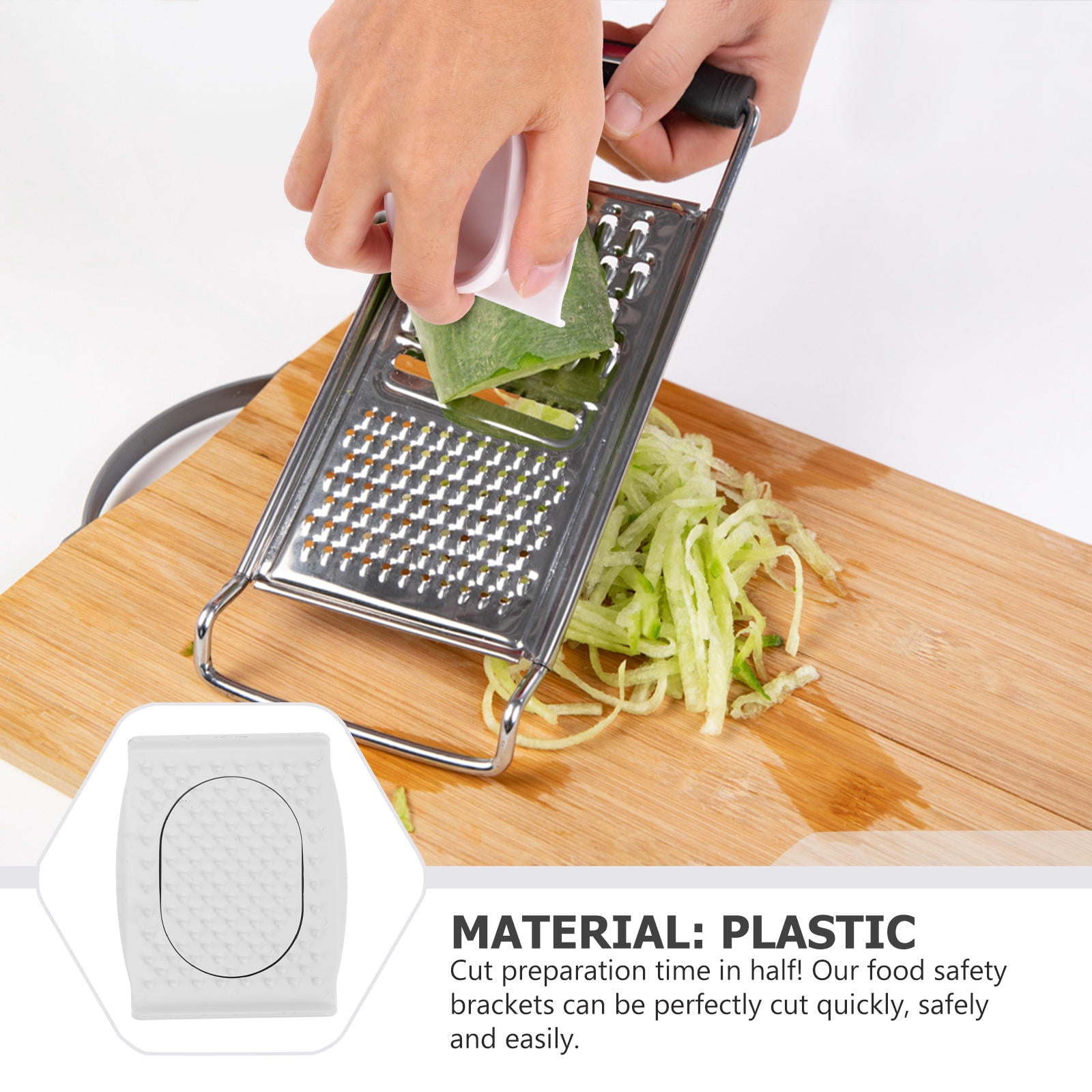 OUNONA Sturdy Finger Guard White Plastic Food Grater Finger Protector ...