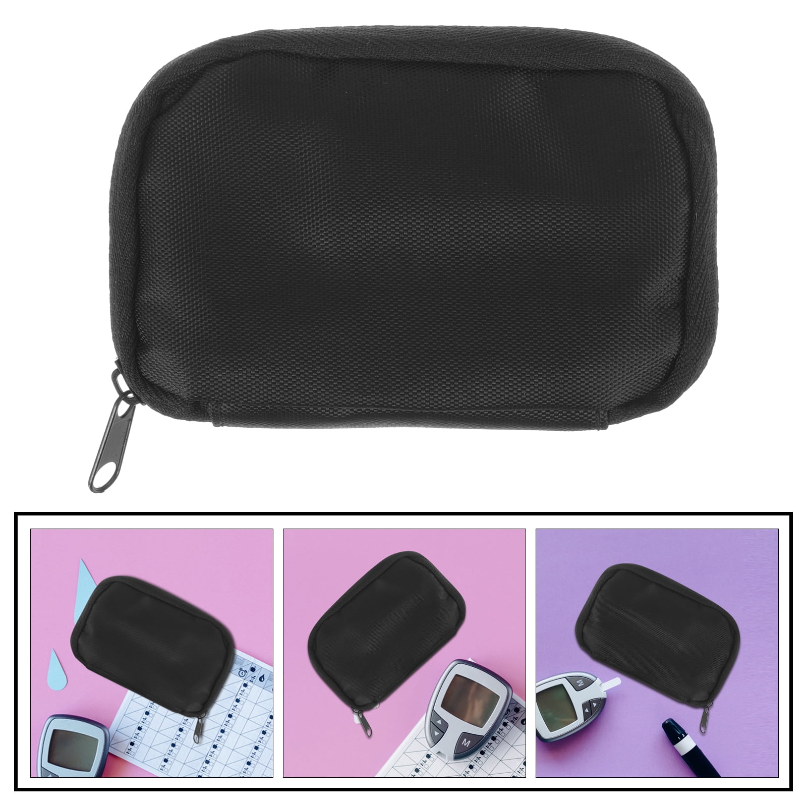 OUNONA 2Pcs Glucose Meter Storage Bag Diabetic Supplies Travel Case ...