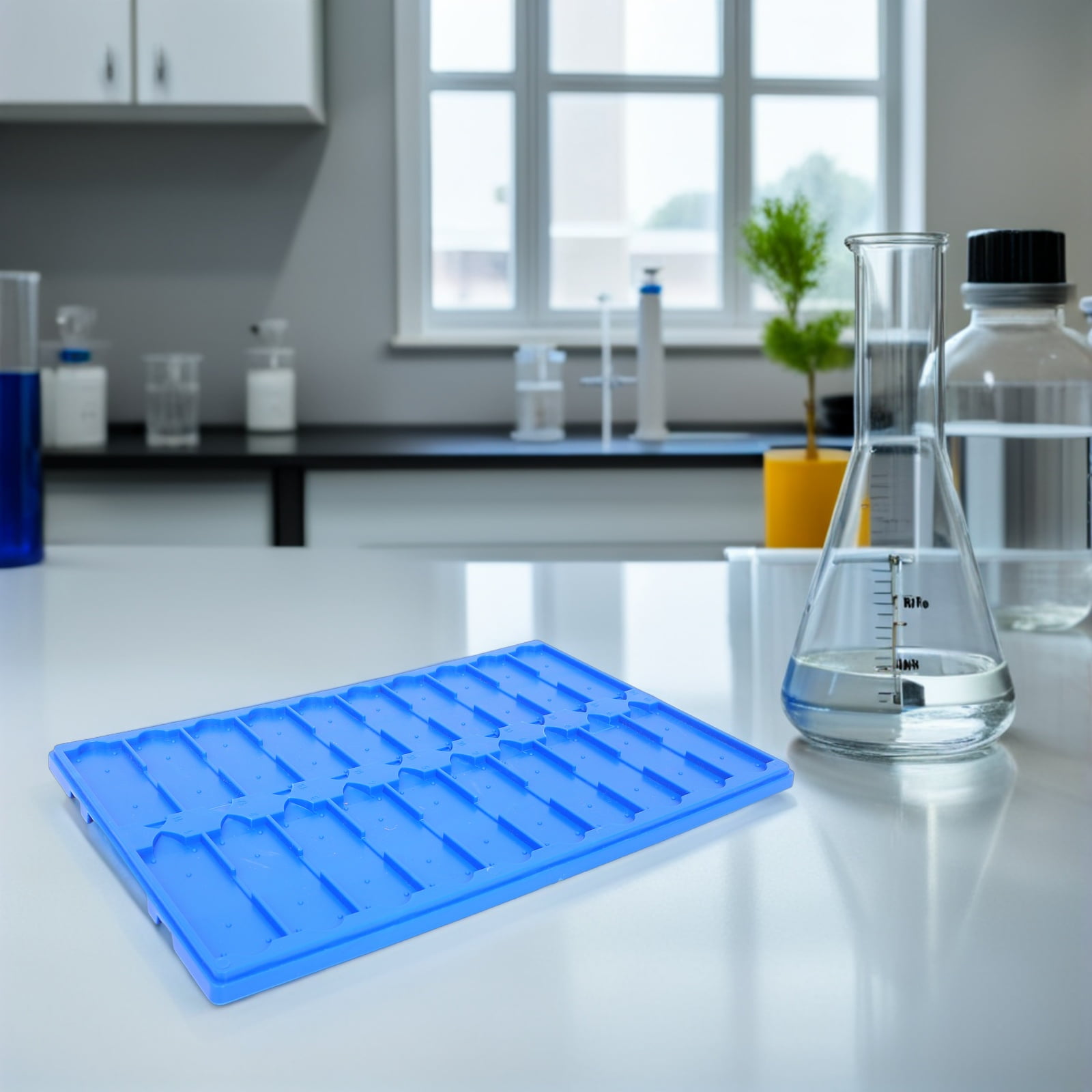 OUNONA 2Pcs Laboratory Drip Rack Blue Plastic for Sample Drying of ...