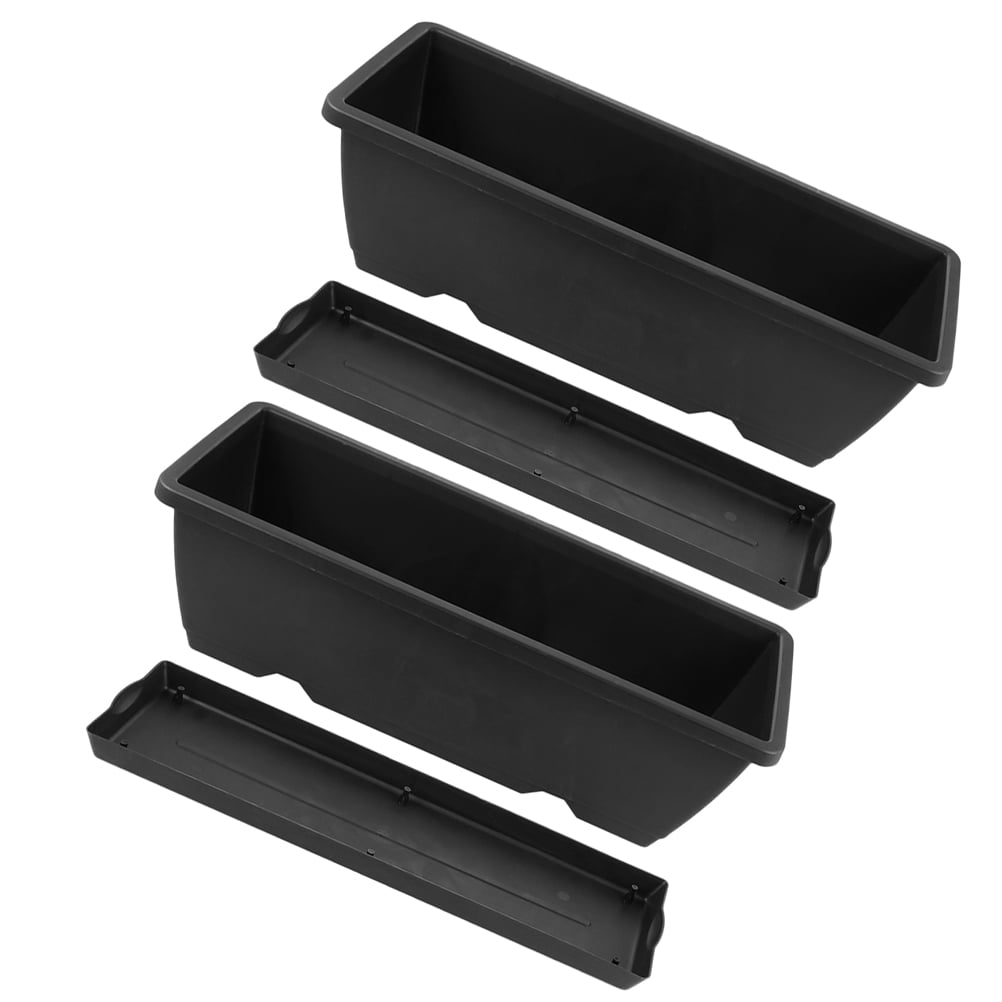 OUNONA 2Pcs Plastic Gardening Pots Vegetable Pots Rectangular Planters ...