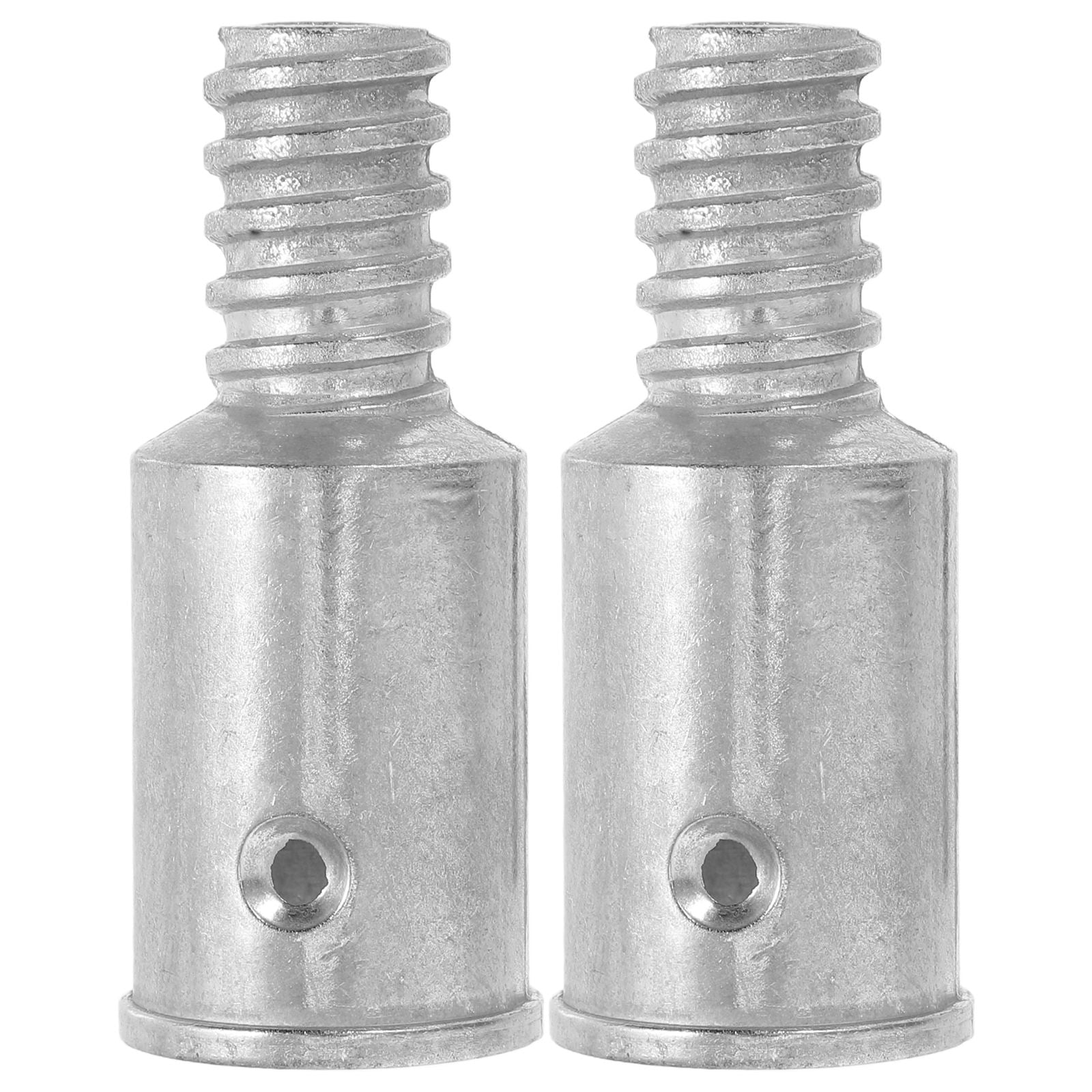 OUNONA 2Pcs Aluminum Alloy Threaded Extension Pole Tips Adapter for Mop ...