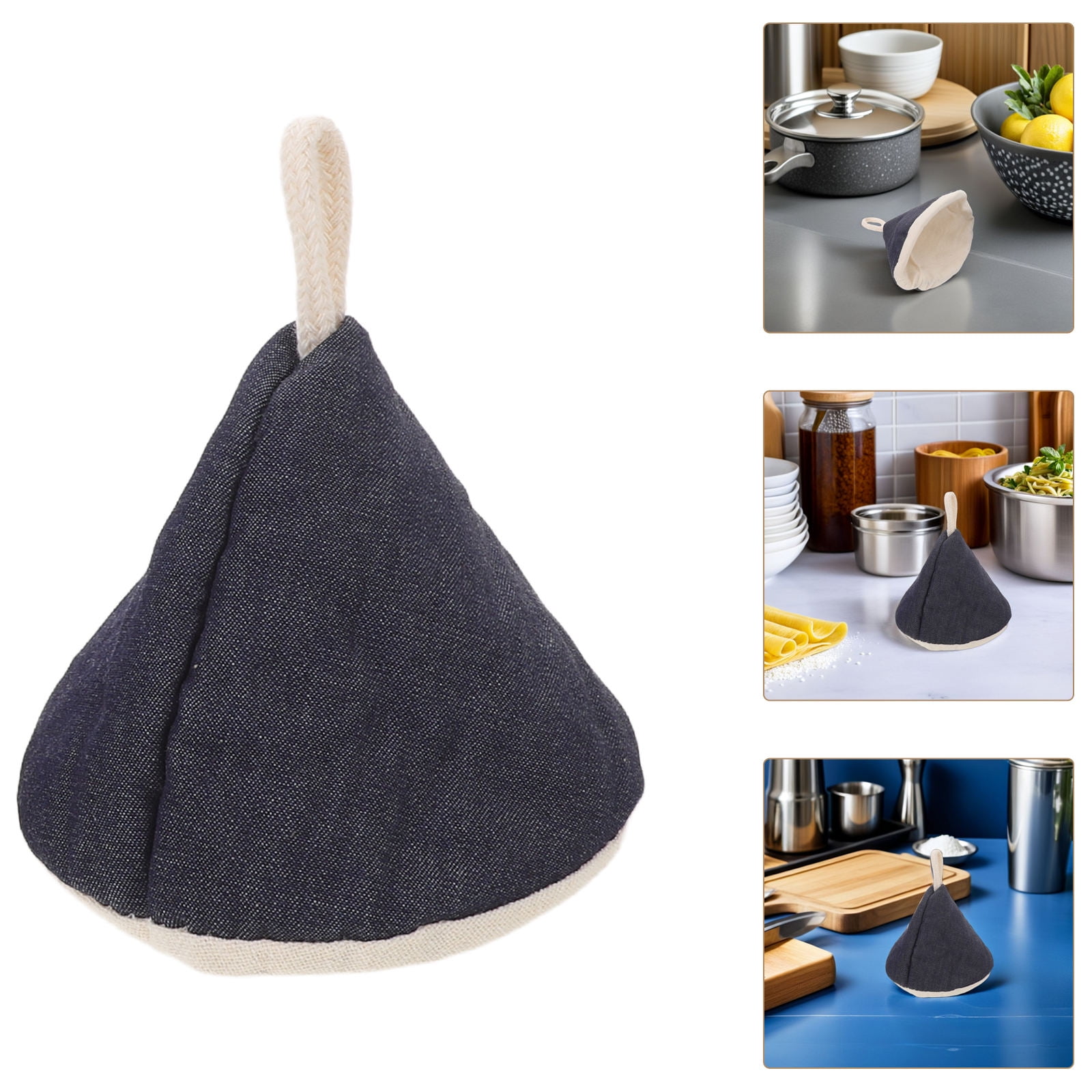 OUNONA 2Pcs Reusable Cotton Cast Iron Skillet Handle Cover Triangle ...