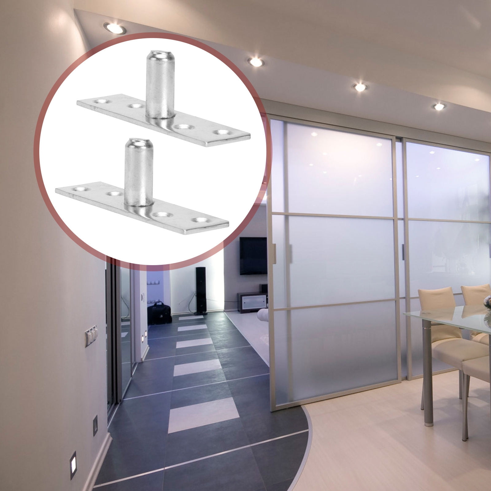 OUNONA 2Pcs Sliding Door Guide Wheel Silver Simple Noise Reduction Home ...