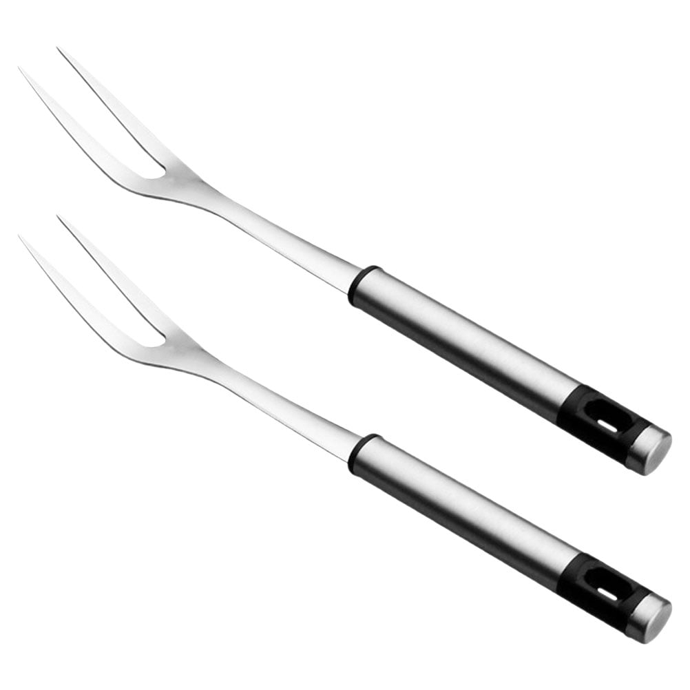 OUNONA 2Pcs Stainless Steel Carving Fork BBQ Forks for Grilling Meat ...