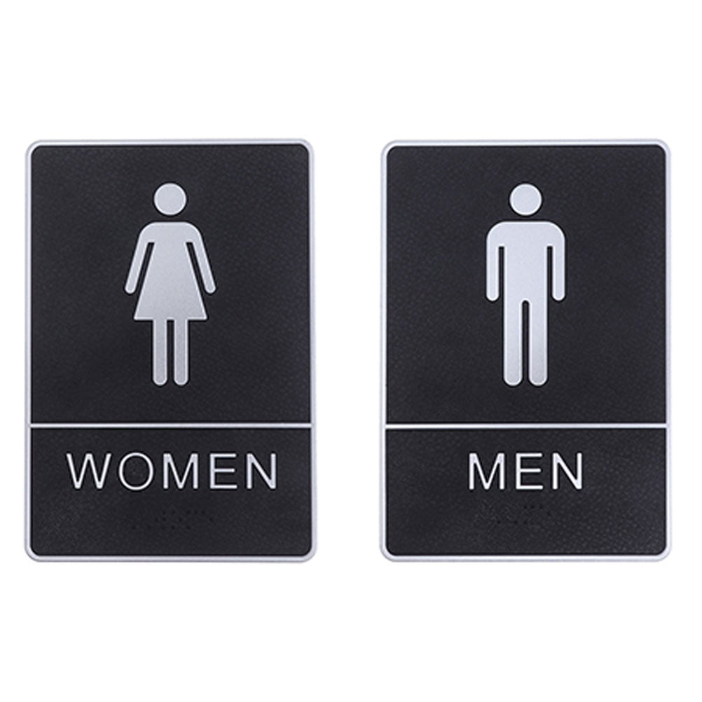 OUNONA 2Pcs Toilet Notice Sign Toilet Entrance Sign Toilet Sign Sticker ...