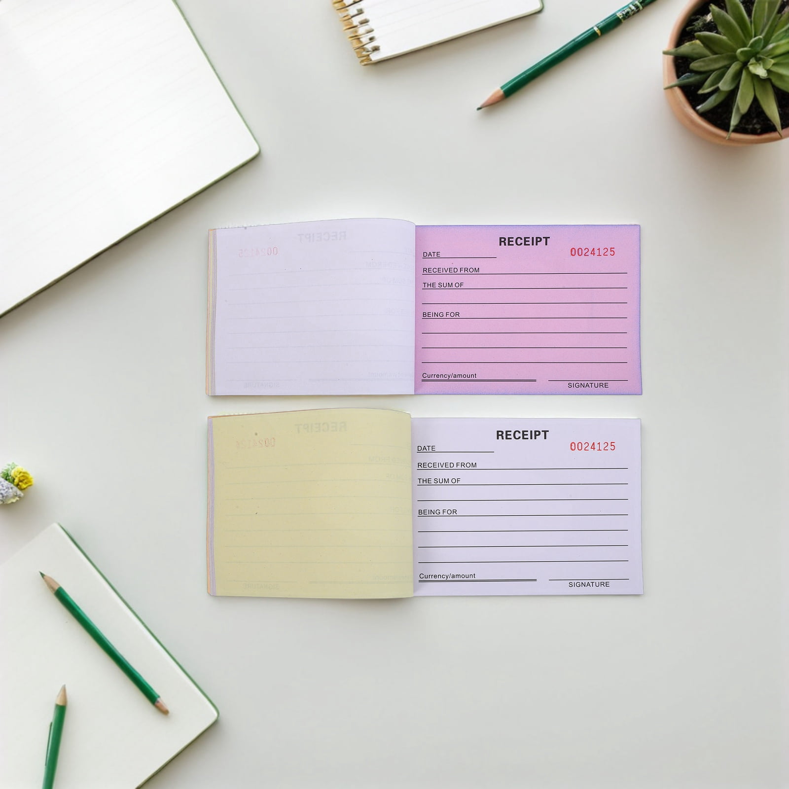 OUNONA 2Pcs Work Order Invoice Books with Carbon Copy Pages for ...