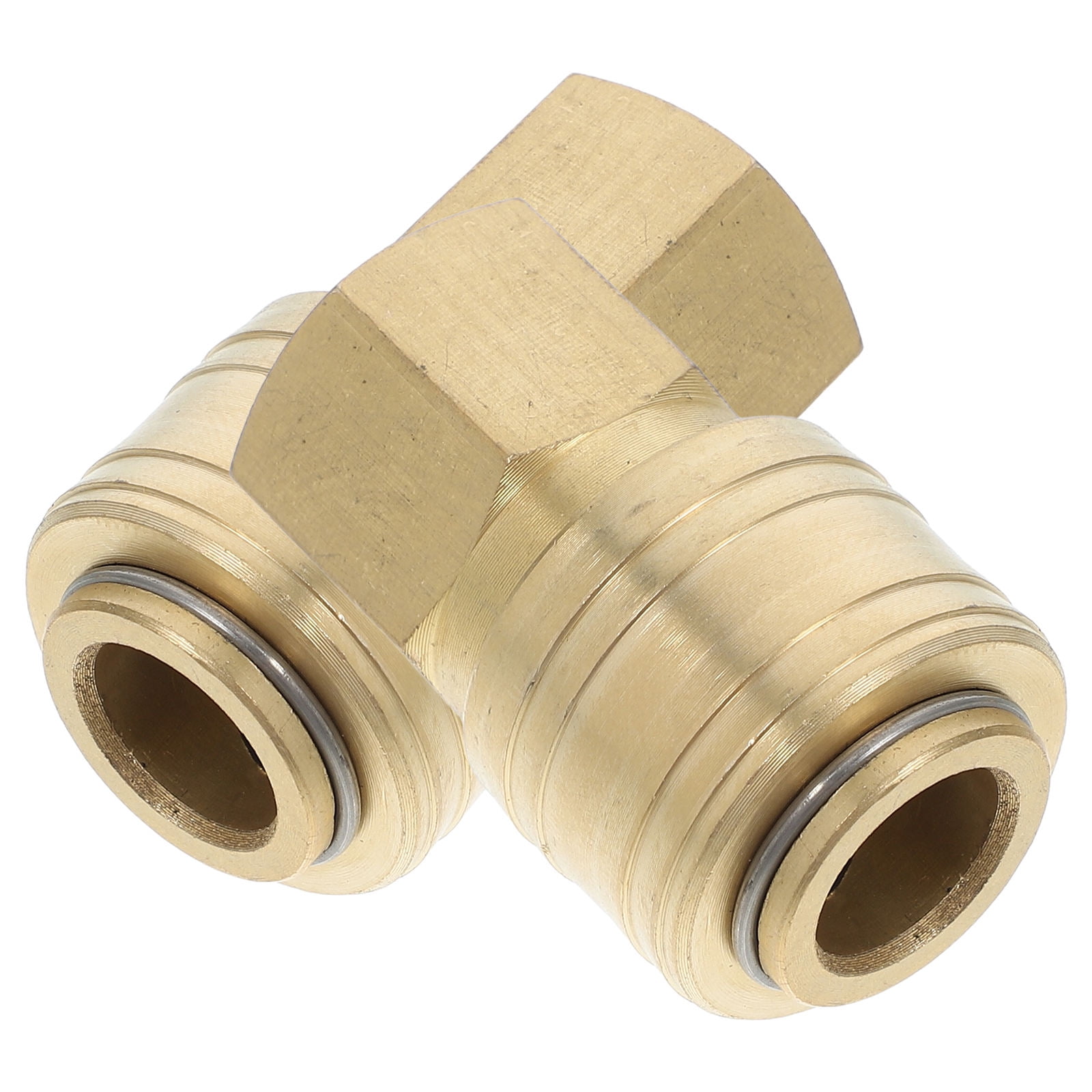 OUNONA 2pcs 1/4 Brass Quick Connect Air Hose Fittings Male Thread ...