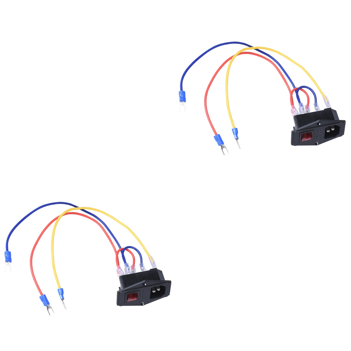 OUNONA 2pcs 15A 110/220V Power Power Outlet Rocker Module Plug with ...