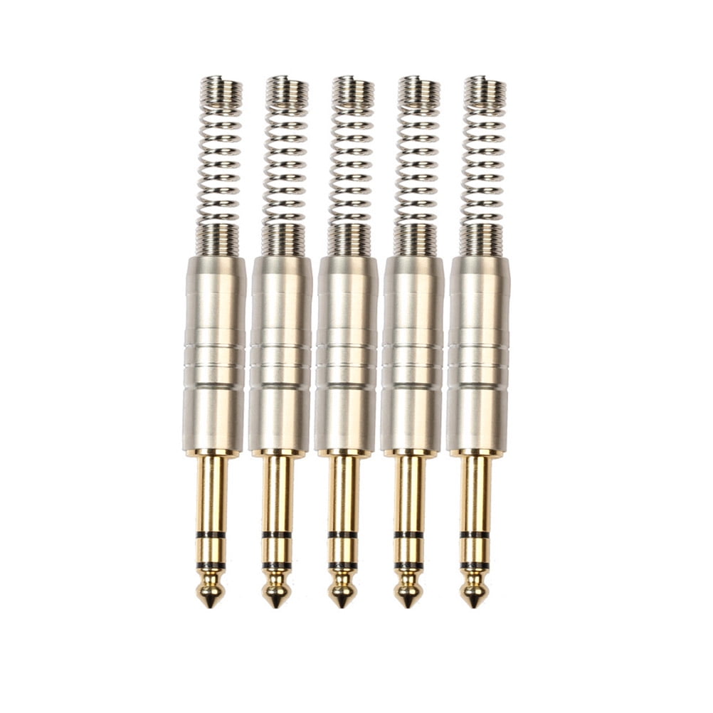 OUNONA 2pcs 6.35MM Stereo Plug Plug Connector Male Audio Plug Welding ...