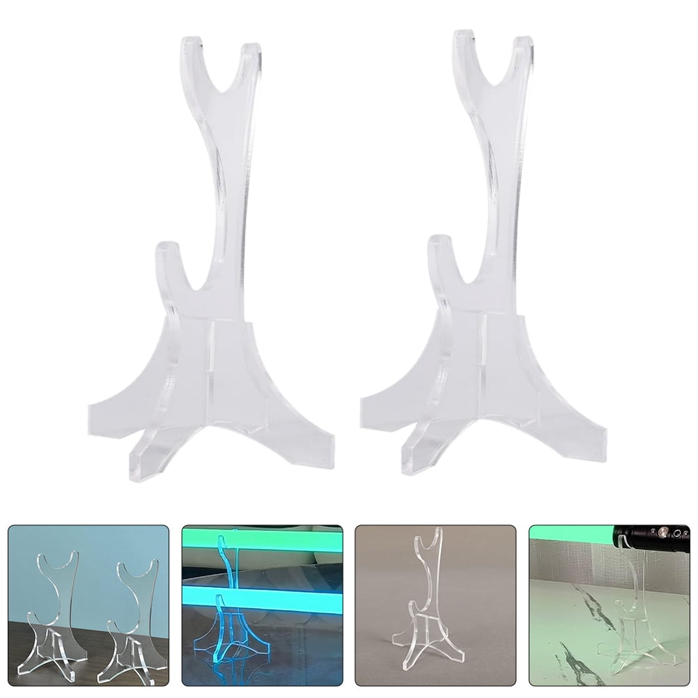 OUNONA 2pcs Acrylic Sword Display Rack 2-tiered Display Stand Desk ...