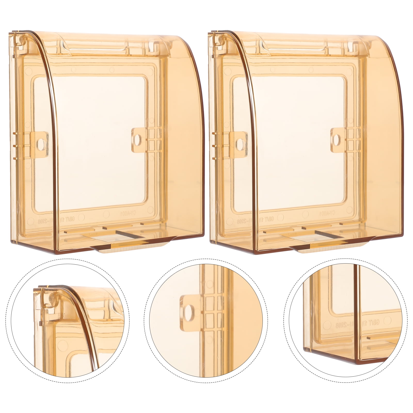 Babyproof Outlet Cover for Safety 2pcs Beige PP Material Protecting Electrical Switch Covers ...