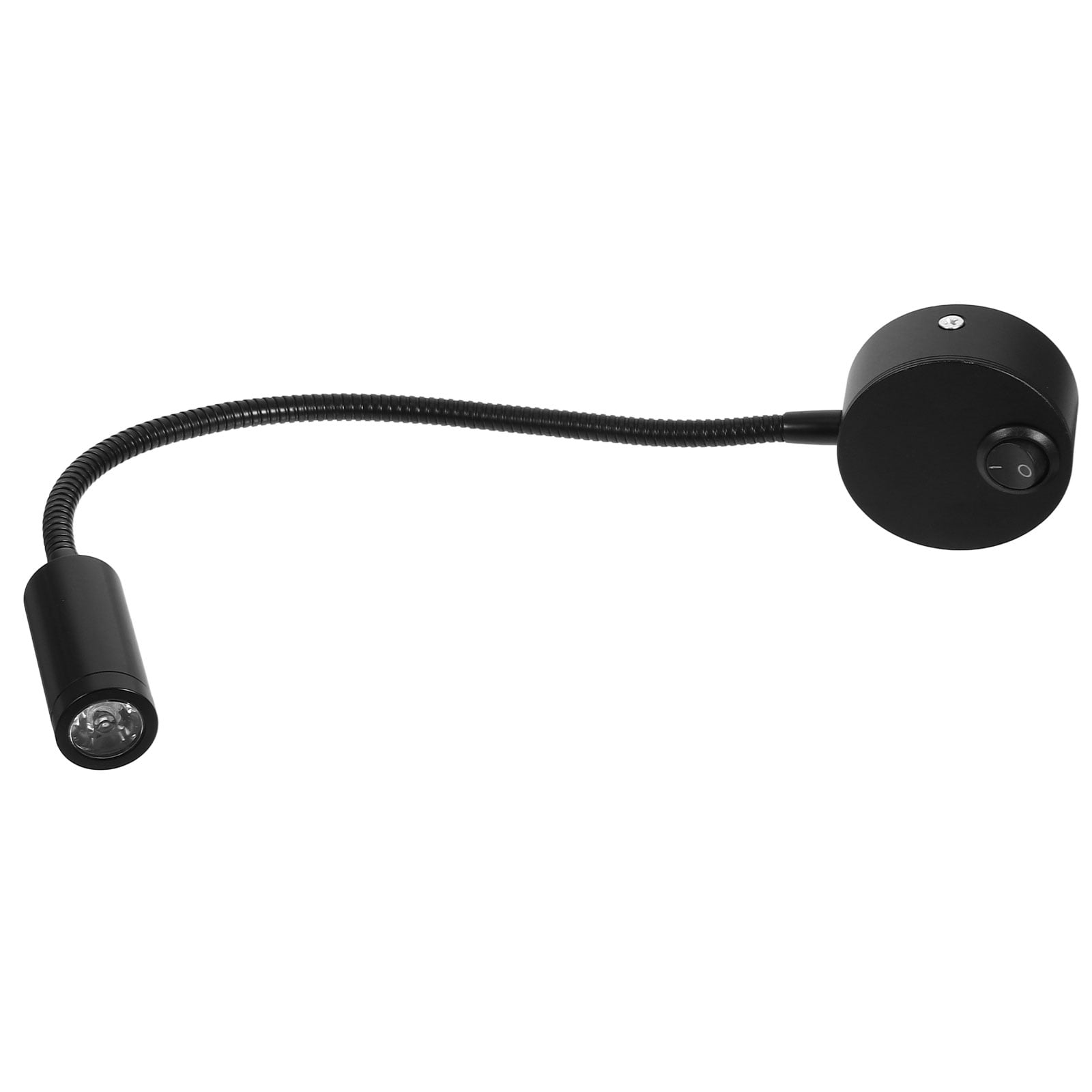 OUNONA 2pcs Black Cylinder Led Bedside Wall Lamp Flexible Gooseneck ...