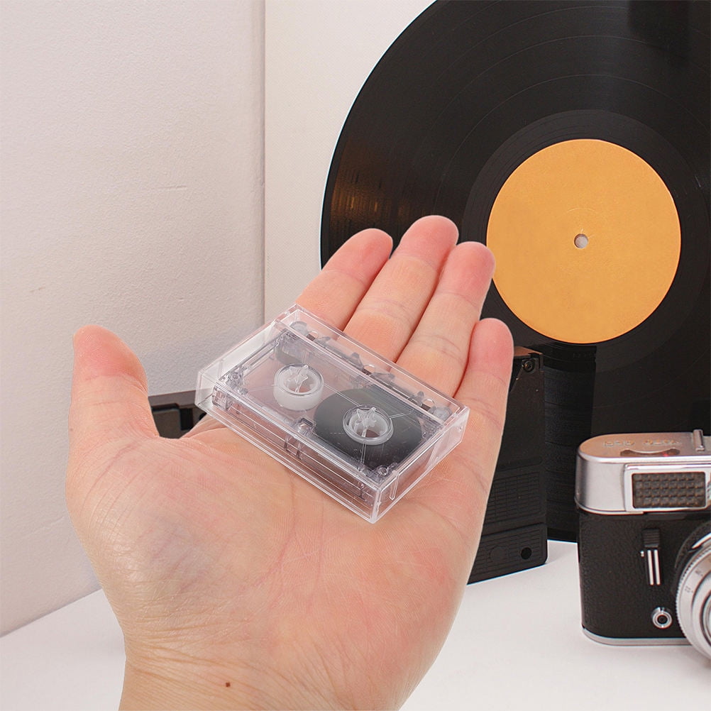 OUNONA 2pcs Blank Cassette Tapes 60 Minute Portable Clear Cassette For Interview Machines ...