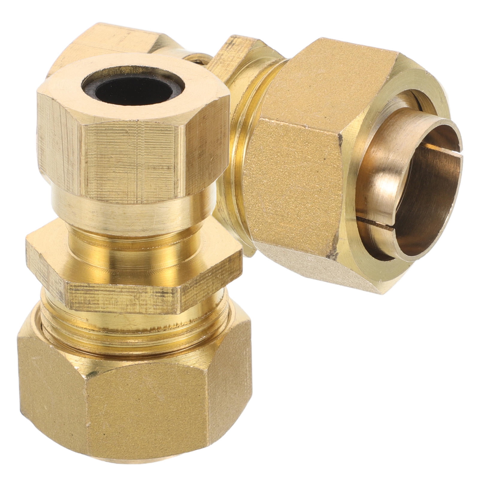 OUNONA 2pcs Brass Fitting Connector 1/2 inch Brass Compression Fitting ...