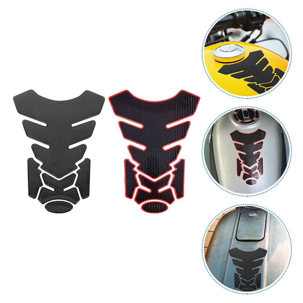 OUNONA Carbon Fiber Motorcycle Tank Stickers Gas Tank Covers Decals ...