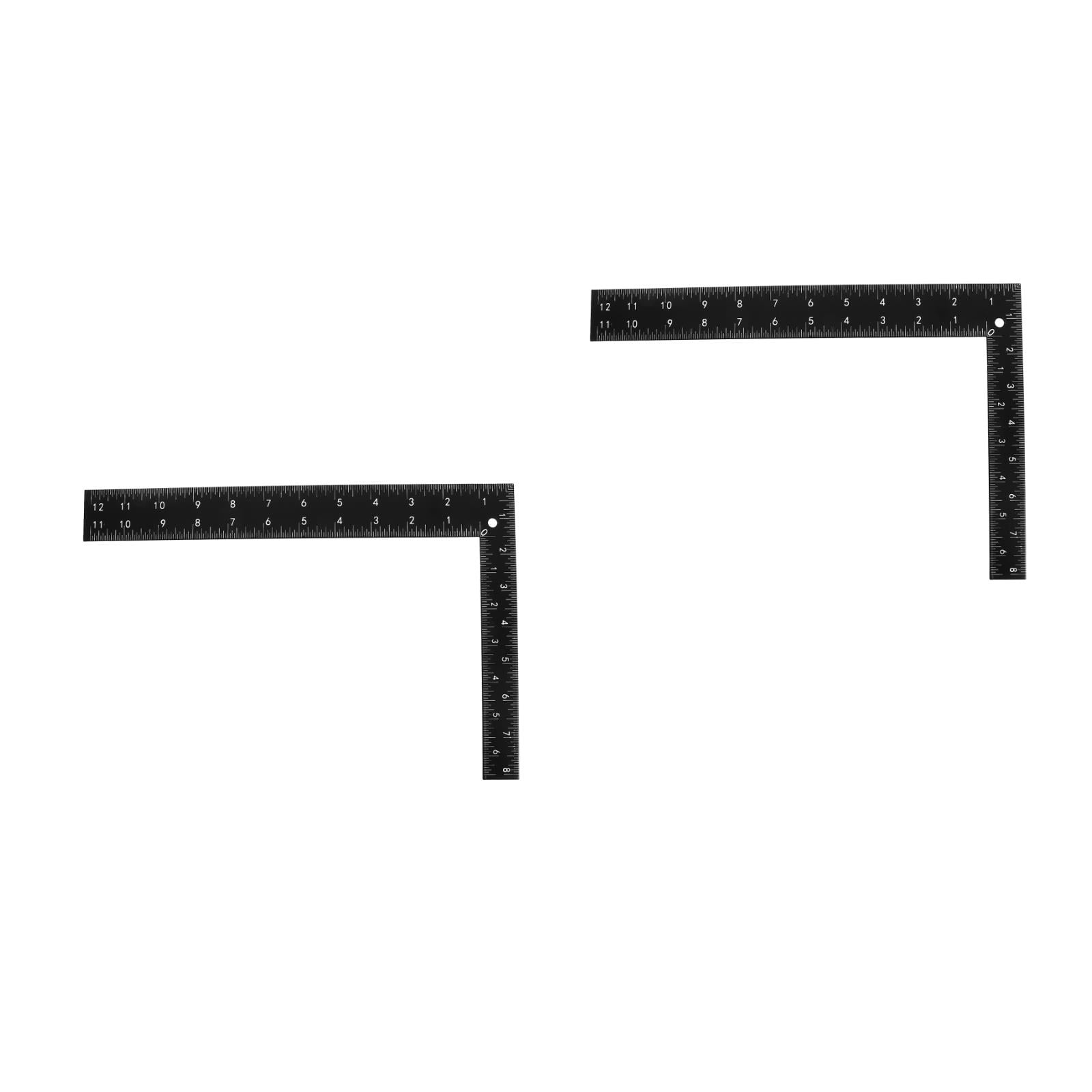 OUNONA 2pcs Carpenter Ruler Steel Angle Ruler L-shaped Ruler Right ...