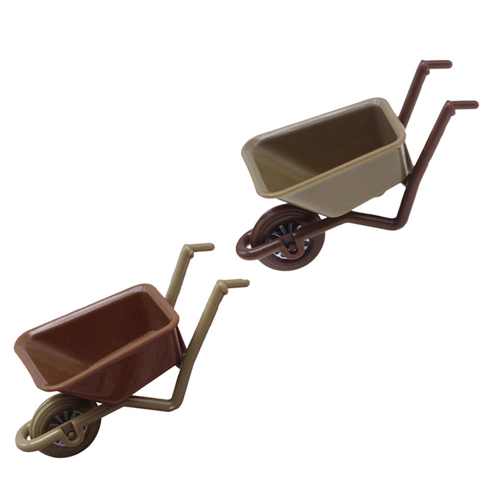OUNONA 2pcs Cart Model Mini House Miniature Cart Decoration Mini Cart ...