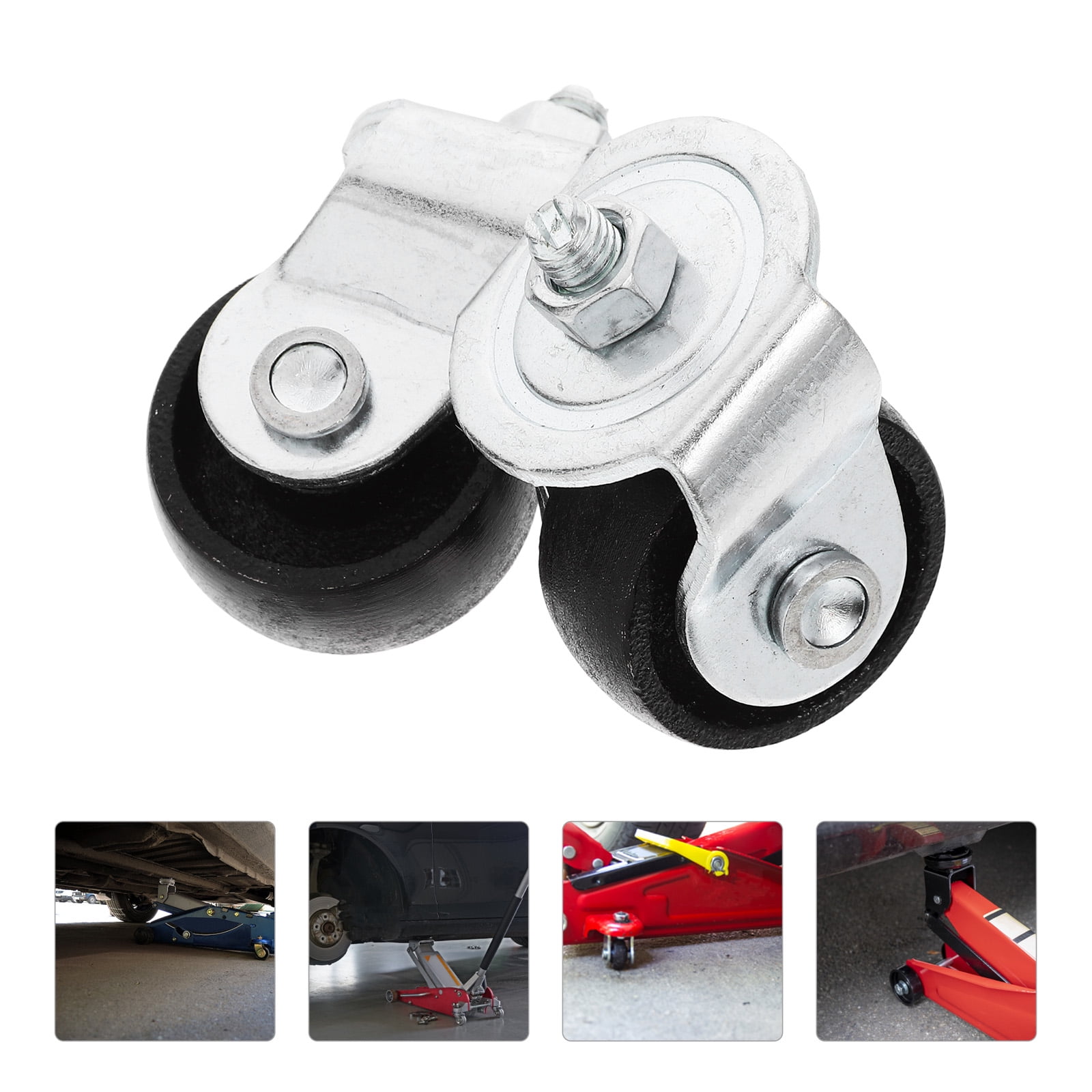 Homoyoyo replacement horizontal jack casters steel silver 2pcs ...