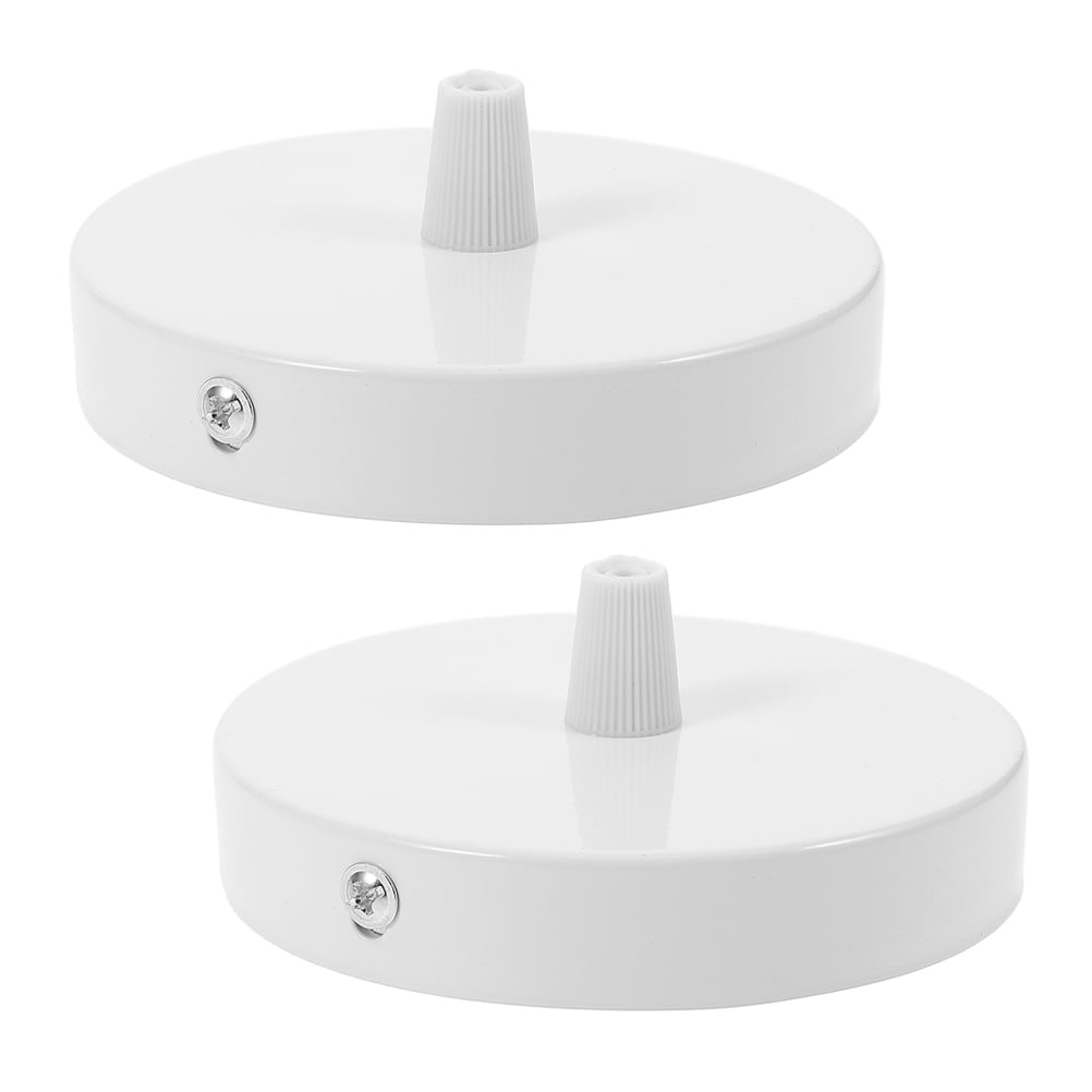 OUNONA 2pcs Ceiling Light Base Metal Electroplated Spray Paint Easy ...