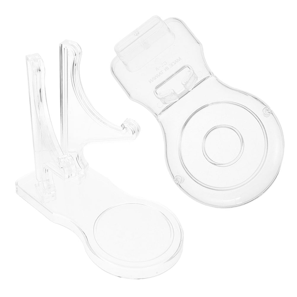 OUNONA 2pcs Clear Acrylic Holder Plate Stand Plate Display Rack Desktop ...