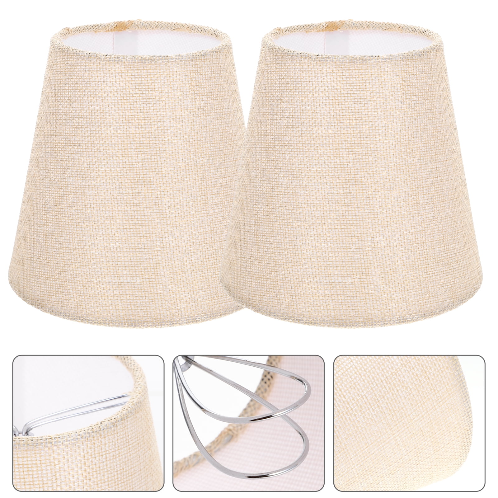 OUNONA 2pcs Clip-on Bulb Fabric Lamp Shade Table Lamp Shade Modern Lamp ...