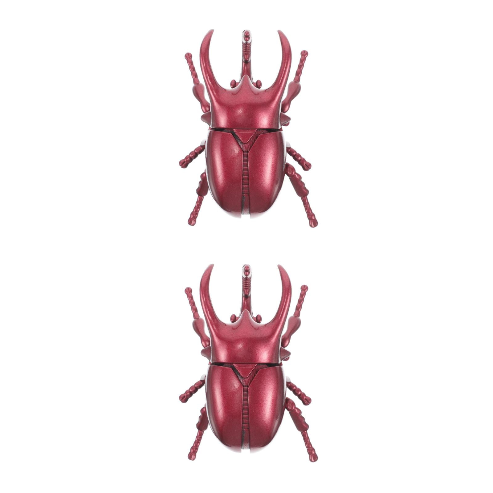 OUNONA 2pcs Clockwork Beetle Toy Realistic Fake Insect Model Kids ...