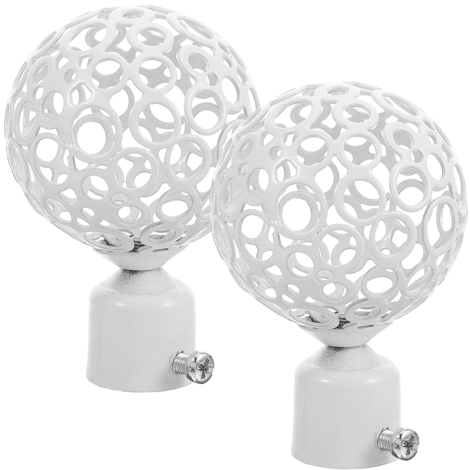 OUNONA 2pcs Curtain Rod Cap Curtain Pole End Plug Cap Curtain Rod End ...