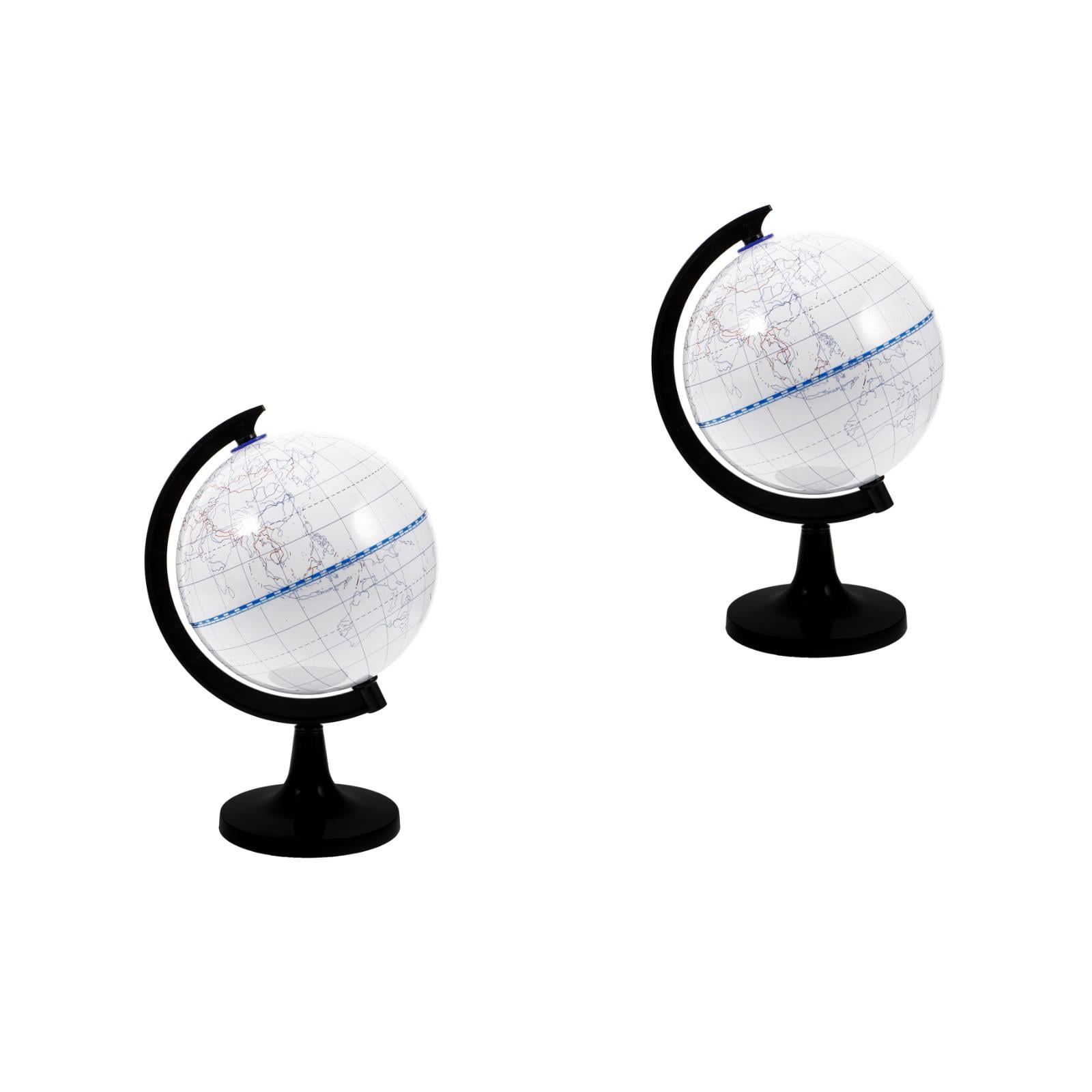 OUNONA 2pcs DIY Blank Globe Unfinished Globe Model Coloring Blank Globe ...