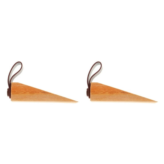 OUNONA 2pcs Door Stop Sturdy Wooden Door Stopper Practical Blocker ...