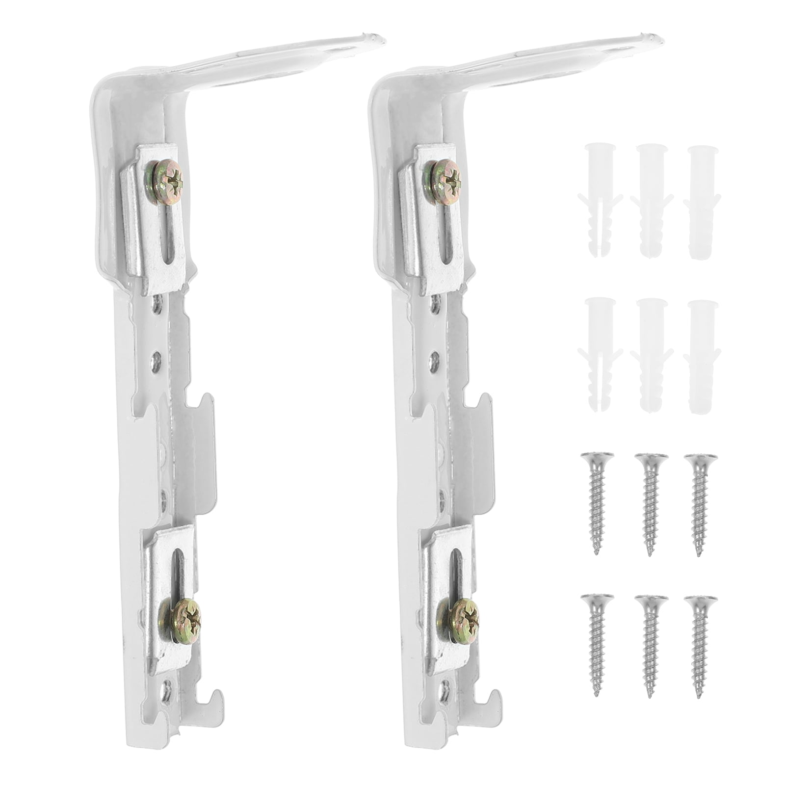 OUNONA 2pcs Double Curtain Track Wall Mount Roller Shade Replacement ...