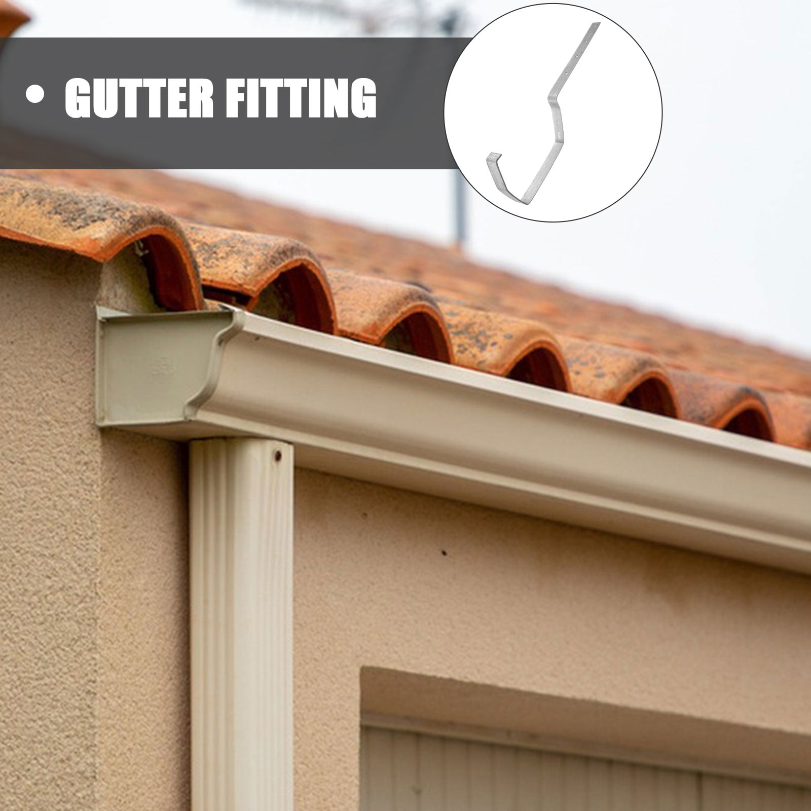 OUNONA 2pcs Downspout Bracket Rain Gutter Downspout Extensions Holder ...